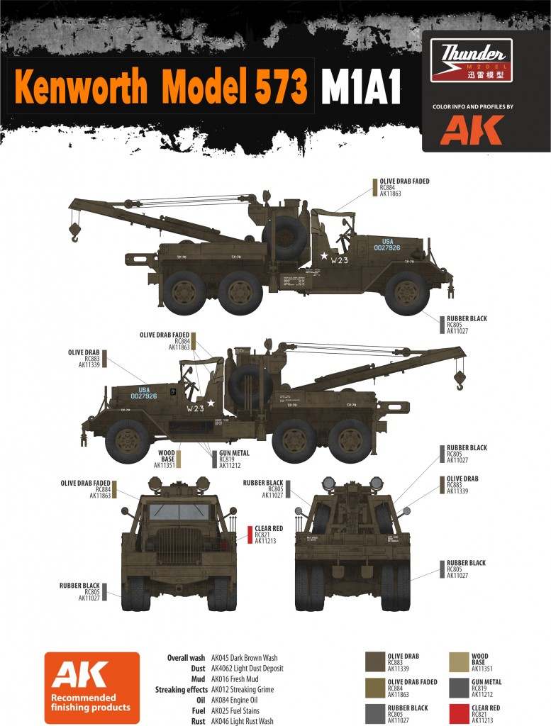 Thundermodel plastic scale model | US Heavy Wrecker Kenworth Model 573